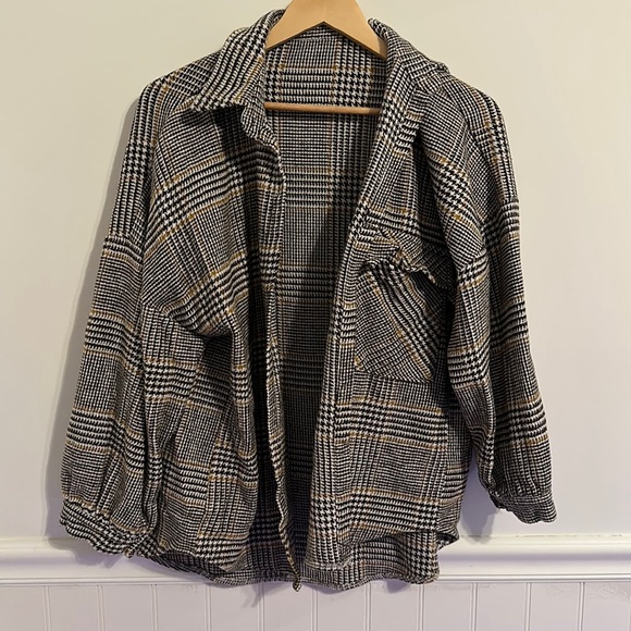 SHEIN | Jackets & Coats | Plaid Shacket | Poshmark